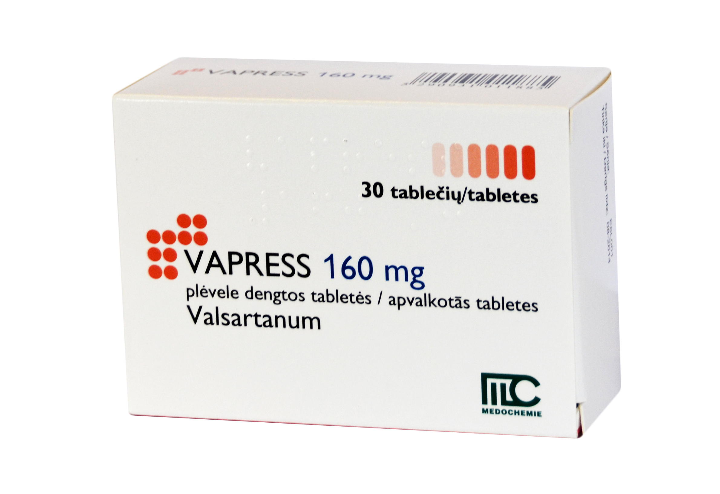 Vapress 160mg tabletės N30 | Internetinėje “MANO vaistinėje”