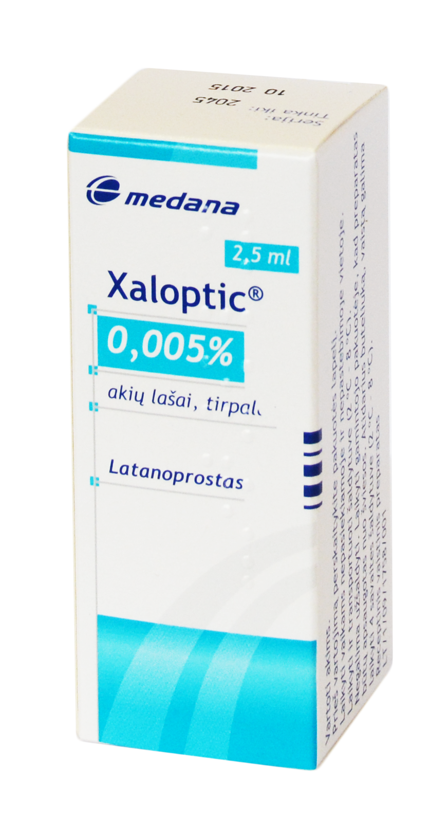 Xaloptic 0.005% akių lašai 2.5ml | Internetinėje “MANO vaistinėje”